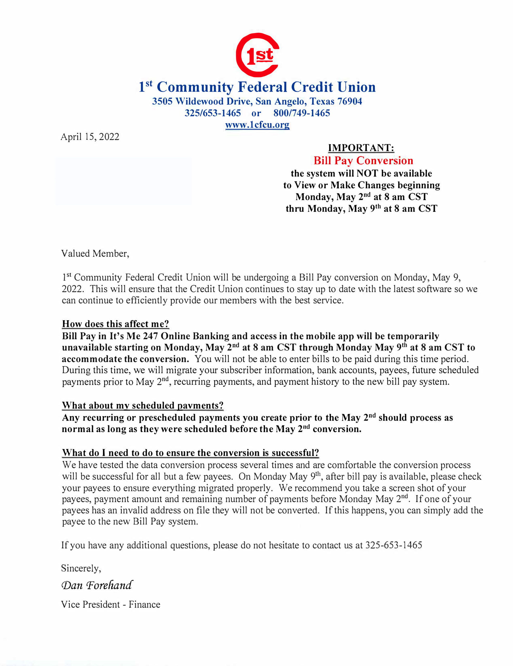 eStatements : 1st Community Federal Credit Union